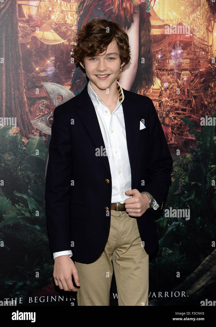 New York, NY, USA. 4th Oct, 2015. Levi Miller at arrivals for PAN ...