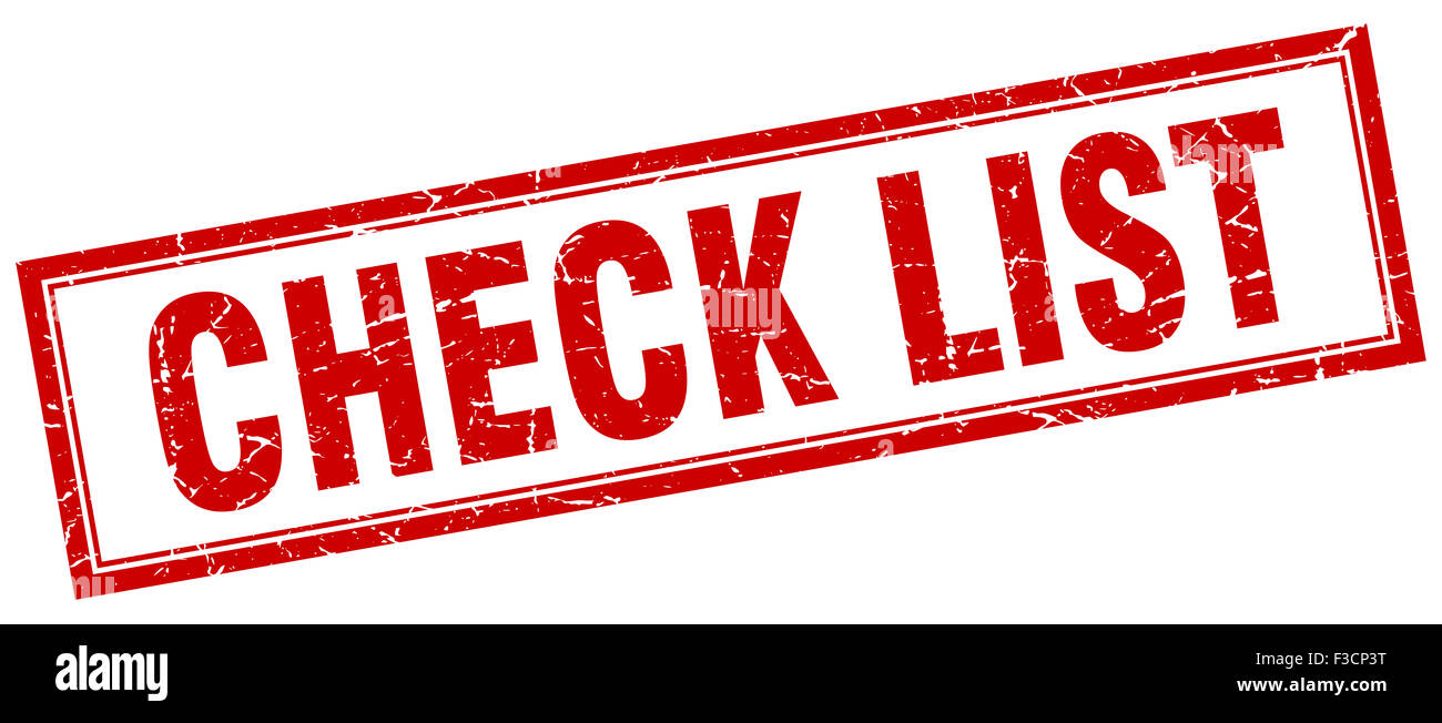Check list stamp square hi-res stock photography and images - Alamy