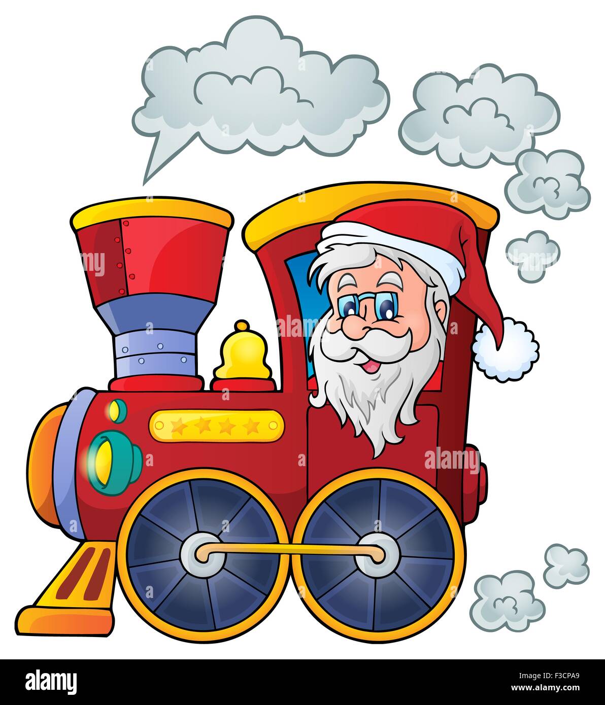 Christmas locomotive theme image 1 - picture illustration Stock Photo ...