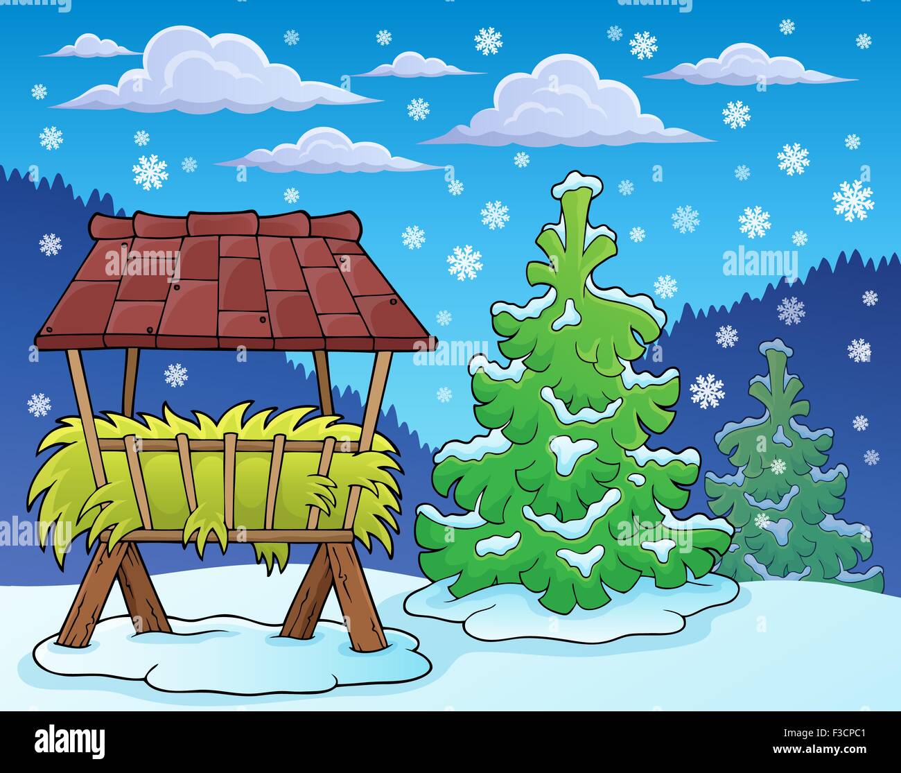 Winter season theme image 2 - picture illustration Stock Photo - Alamy