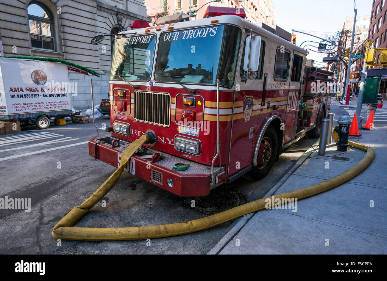 Fire hose hydrant truck hi-res stock photography and images - Alamy