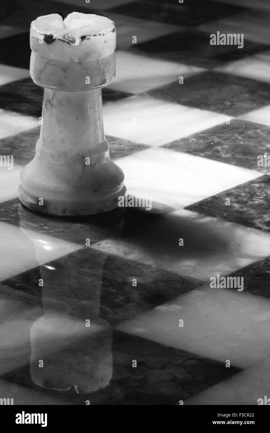 an abstrac tower in a chess board Stock Photo - Alamy