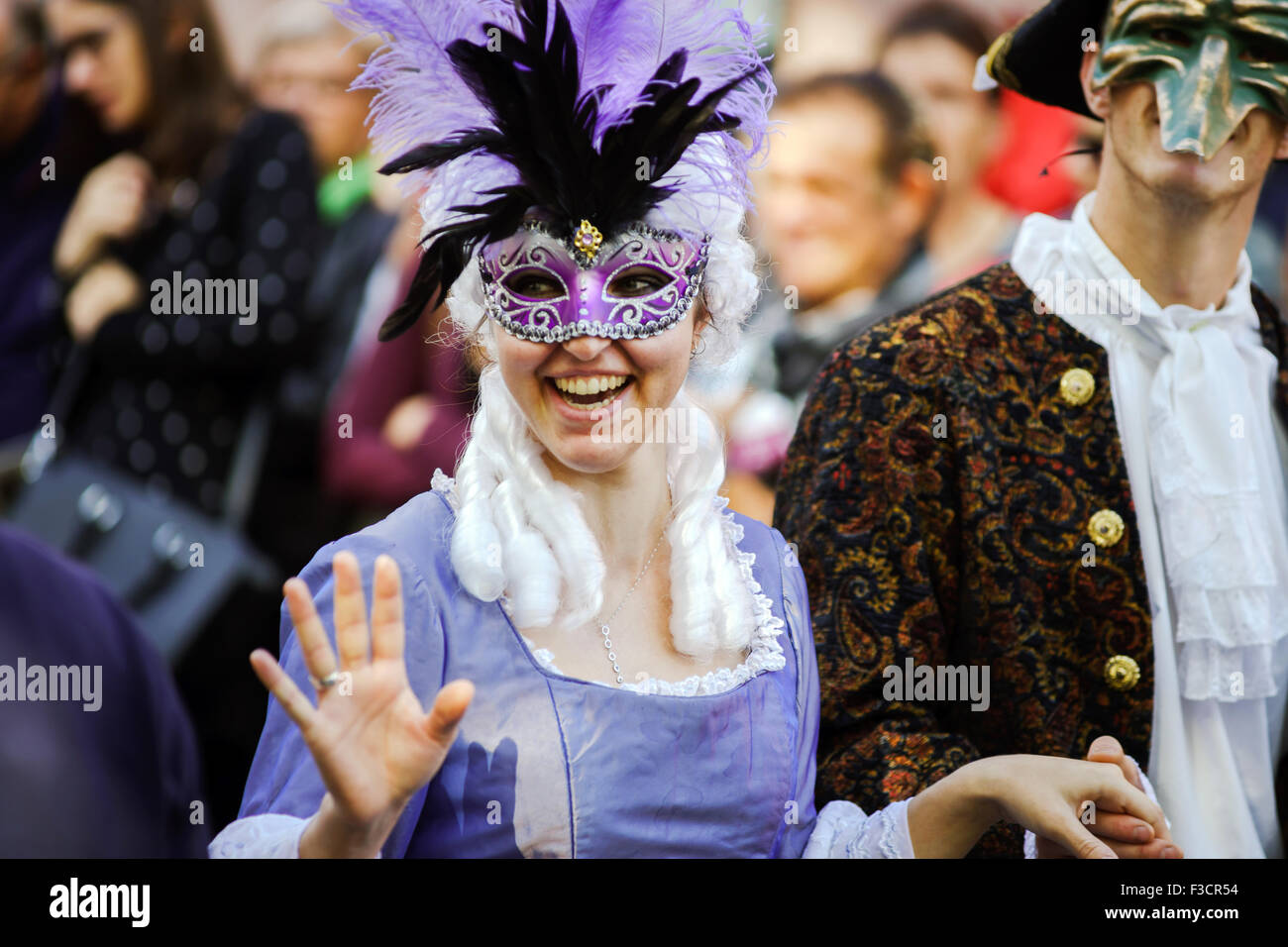 Barr, France. 4th October, 2015. Fete des Vendanges. Fancy-dress ...