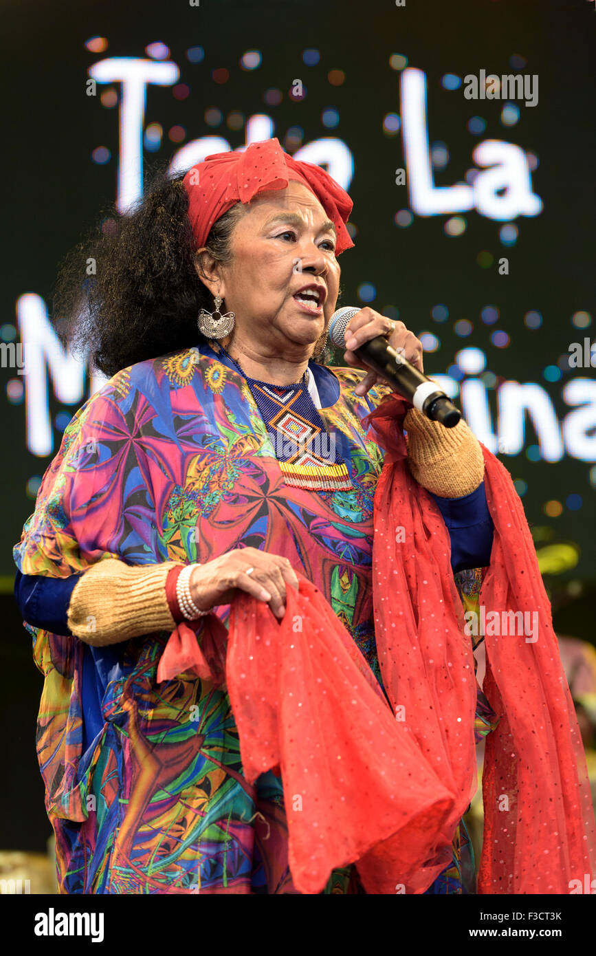 Toto La Momposina (Sonia Bazanta Vides) performing at Womad, Charlton ...