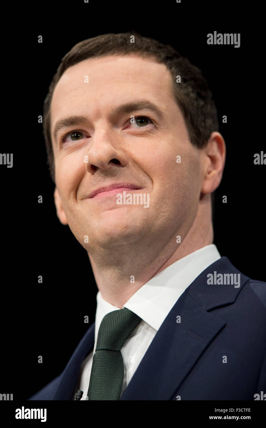 Manchester, UK. 5th October 2015. The Rt Hon George Osborne MP, First ...