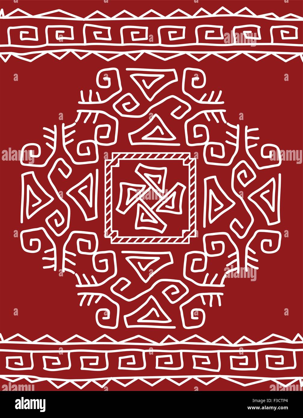 Folk, Tribal Design, Motif, Wall Painting Vector Art Stock Vector Image ...