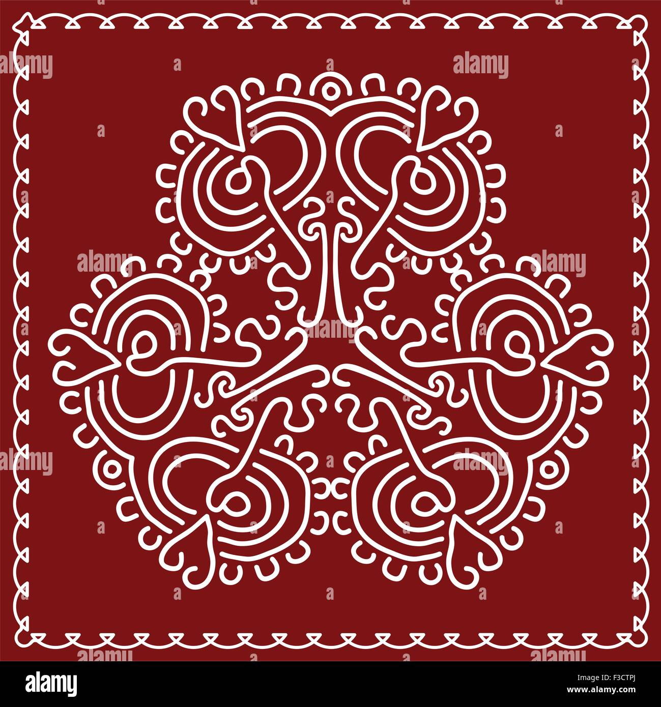 Folk, Tribal Design, Motif, Wall Painting Vector Art Stock Vector Image ...
