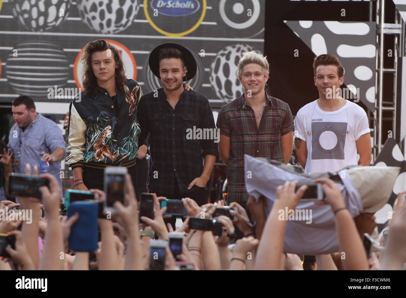One Direction performing live at Rumsey Playfield Central Park as part ...