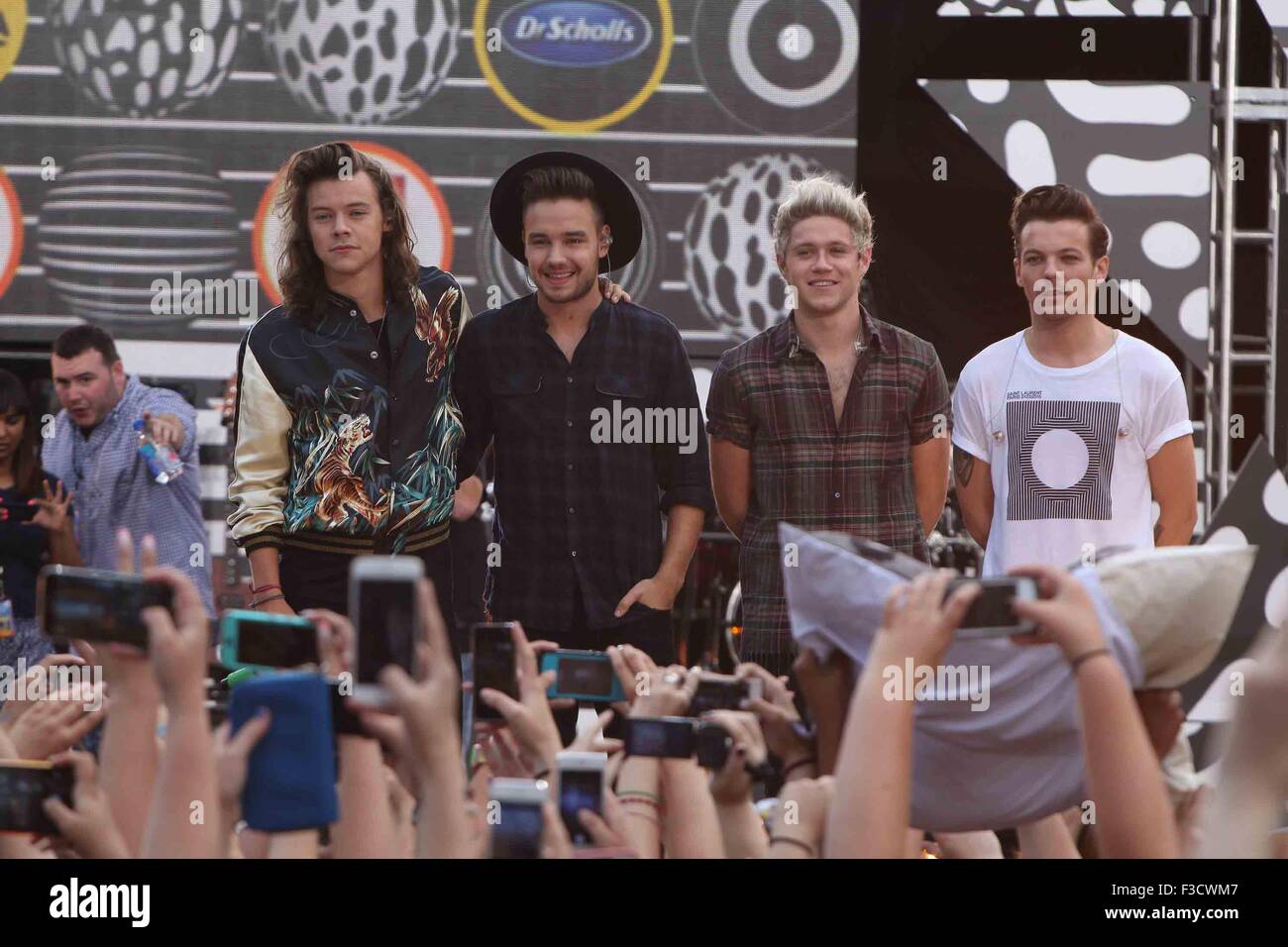 One Direction performing live at Rumsey Playfield Central Park as part ...