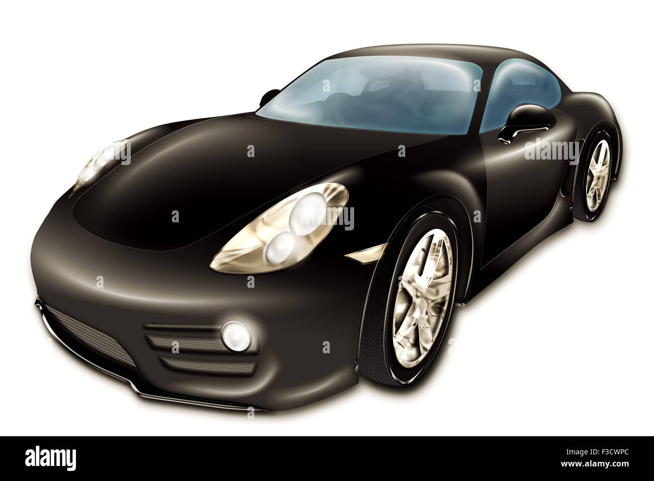 Black sport coupe car hi-res stock photography and images - Alamy