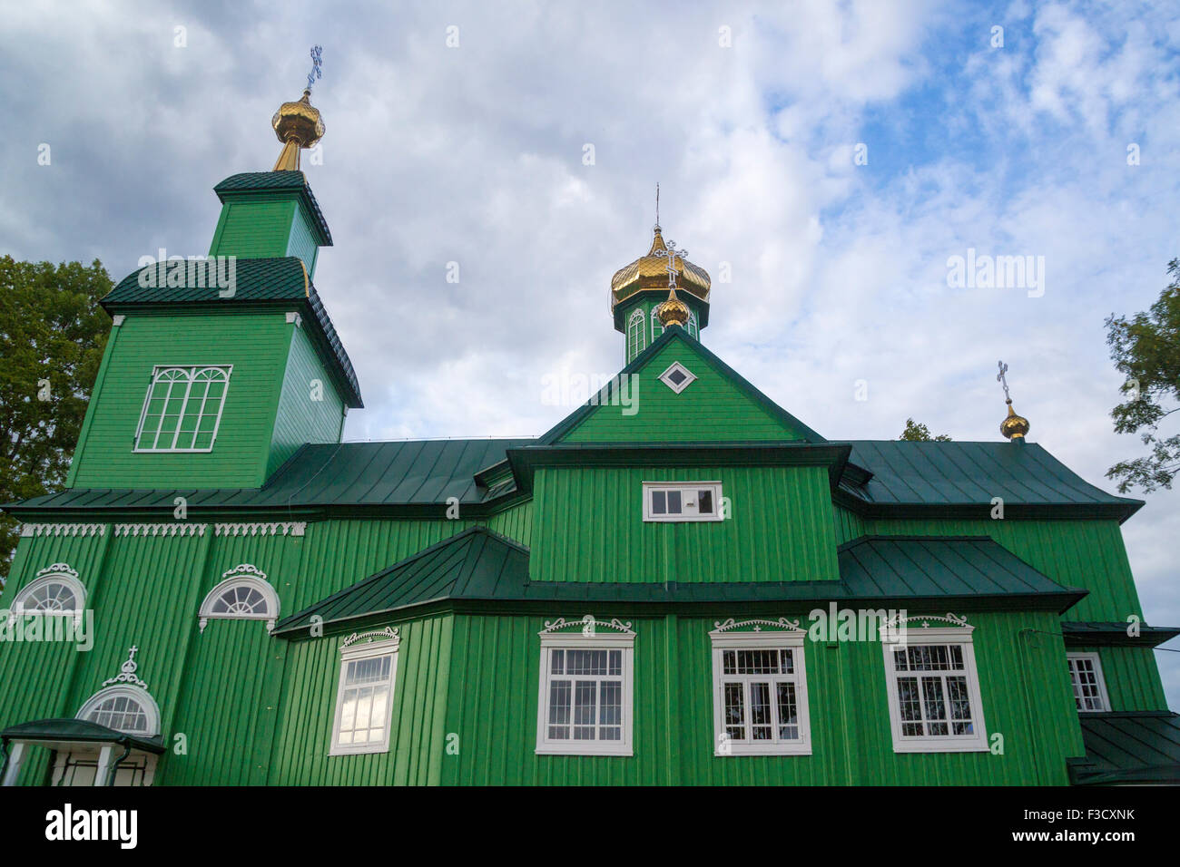 Wooden Polish Orthodox Church not far from Bialystok in Eastern Poland ...