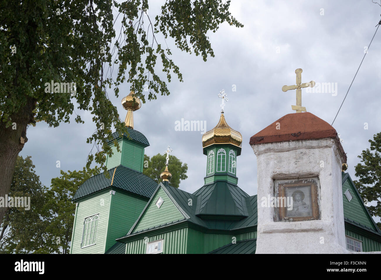 Wooden Polish Orthodox Church not far from Bialystok in Eastern Poland ...
