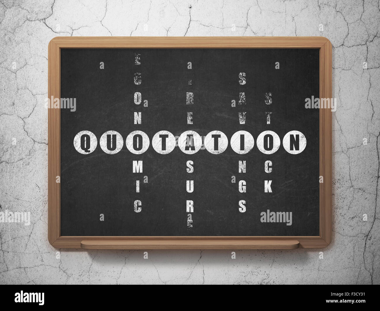 Banking concept: Quotation in Crossword Puzzle Stock Photo - Alamy