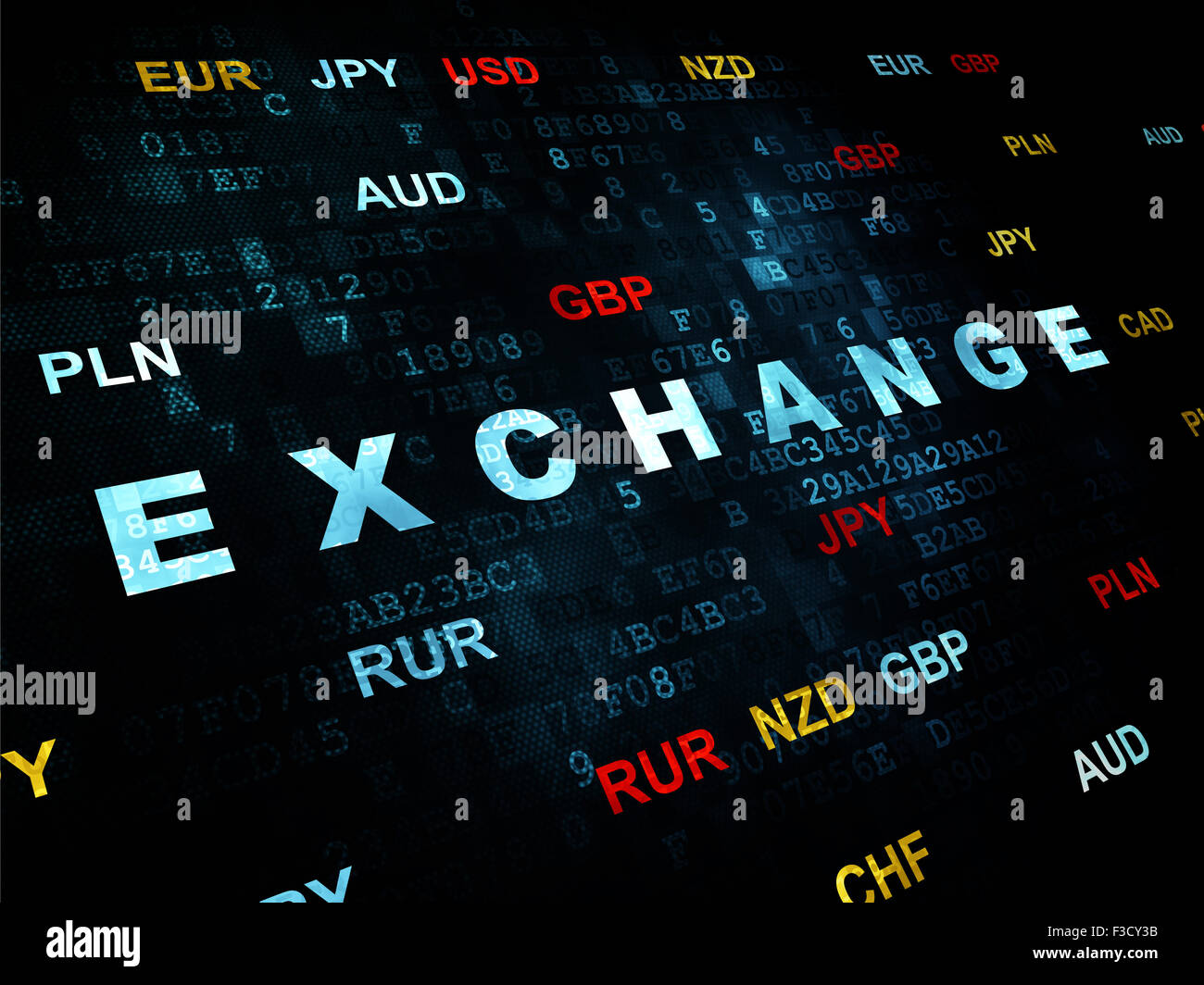 Currency concept: Exchange on Digital background Stock Photo - Alamy