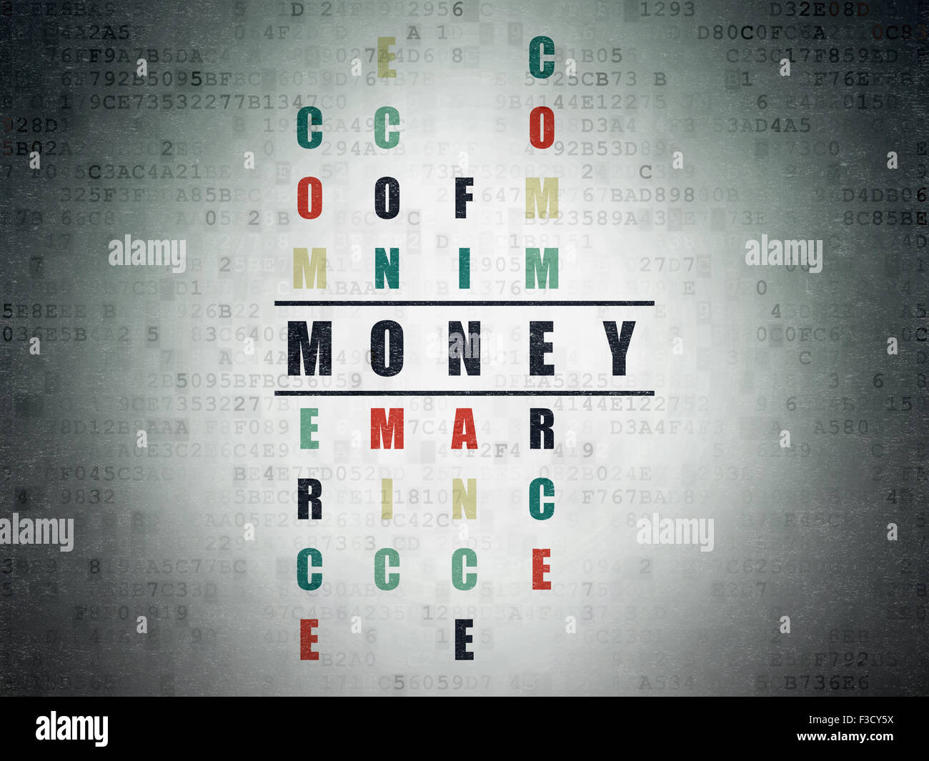 Money concept: Money in Crossword Puzzle Stock Photo - Alamy