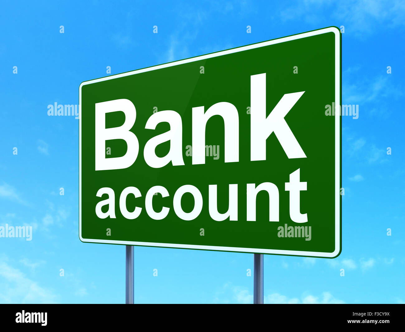Money concept: Bank Account on road sign background Stock Photo - Alamy