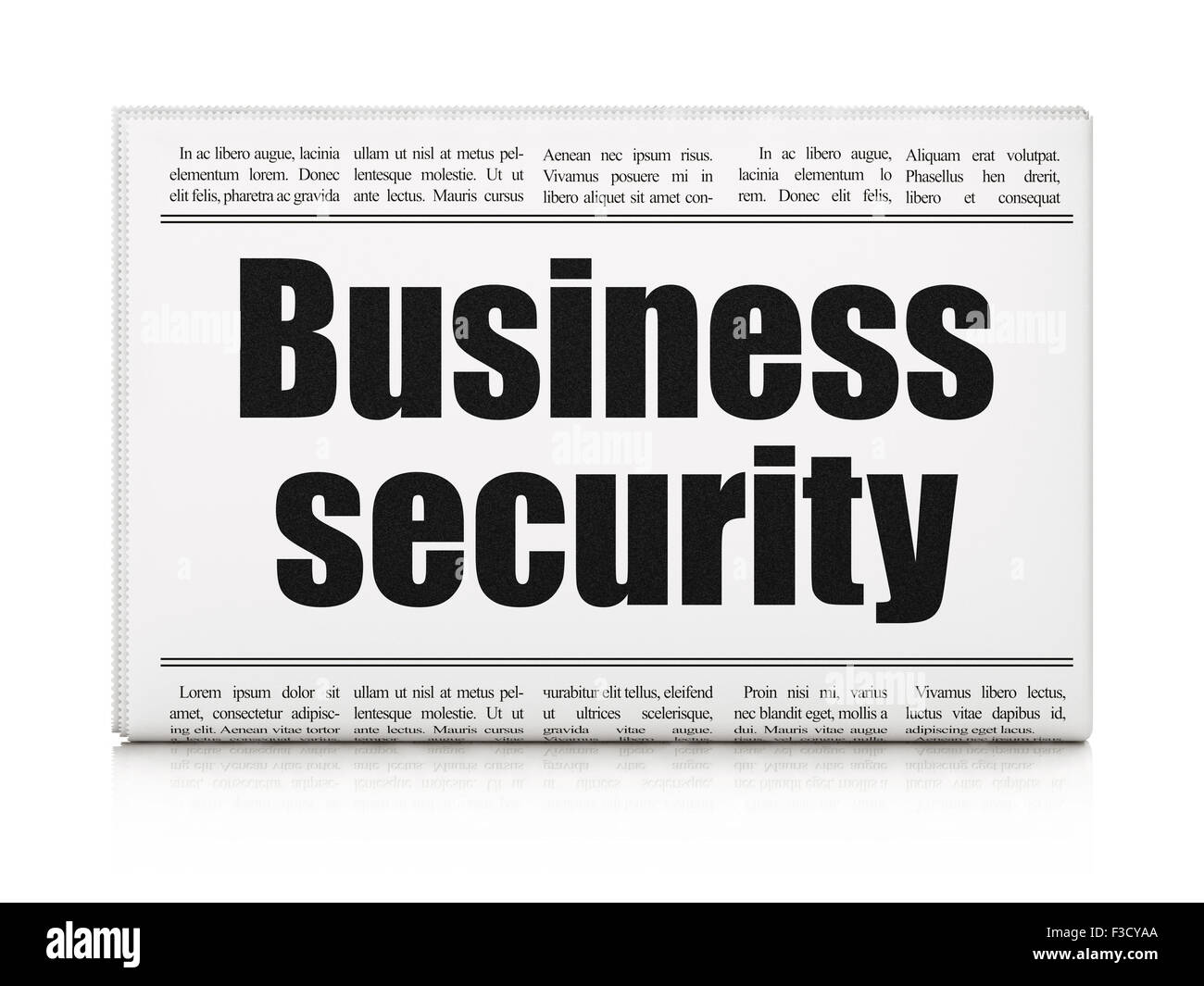Privacy concept: newspaper headline Business Security Stock Photo - Alamy