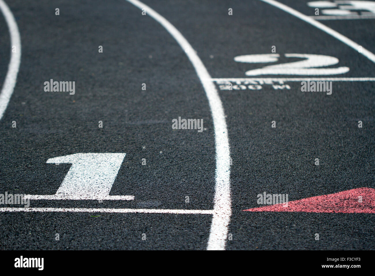 Starting line of a race track Stock Photo - Alamy