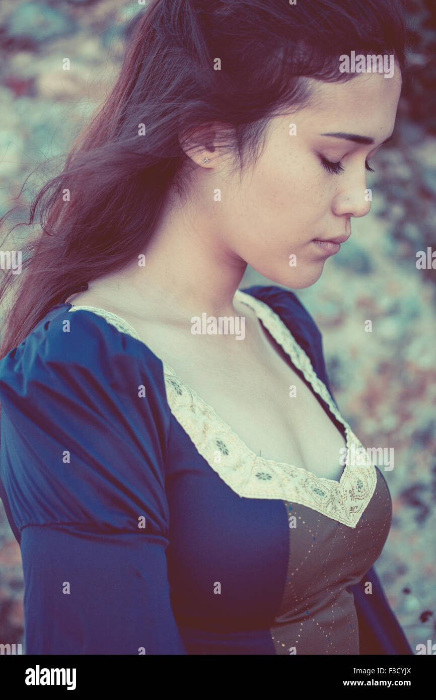 Beautiful medieval woman Stock Photo - Alamy