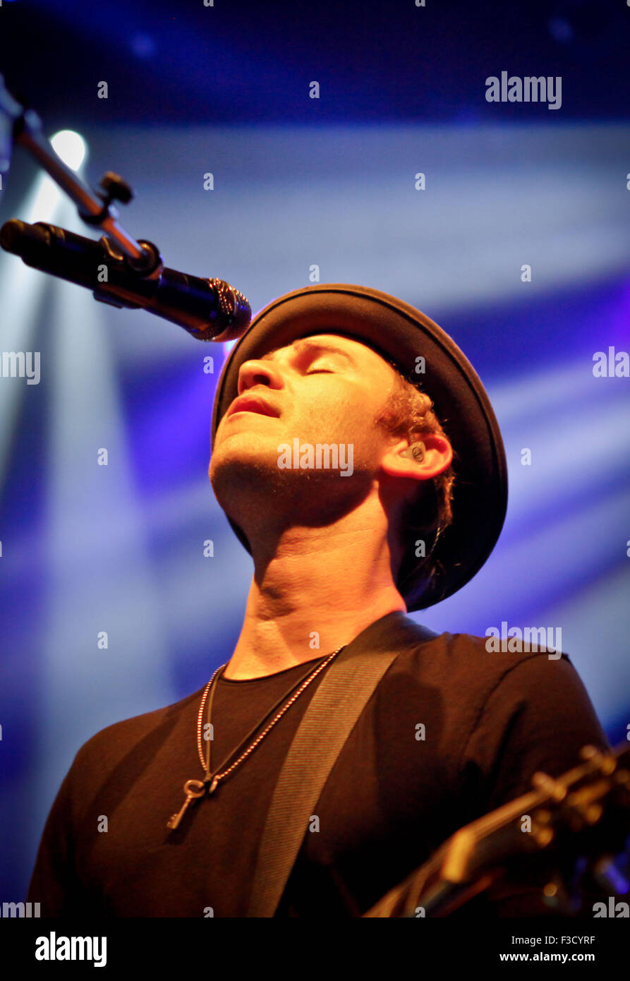 London. UK. Jason Wade of Lifehouse performing live at the O2 Shepherd ...
