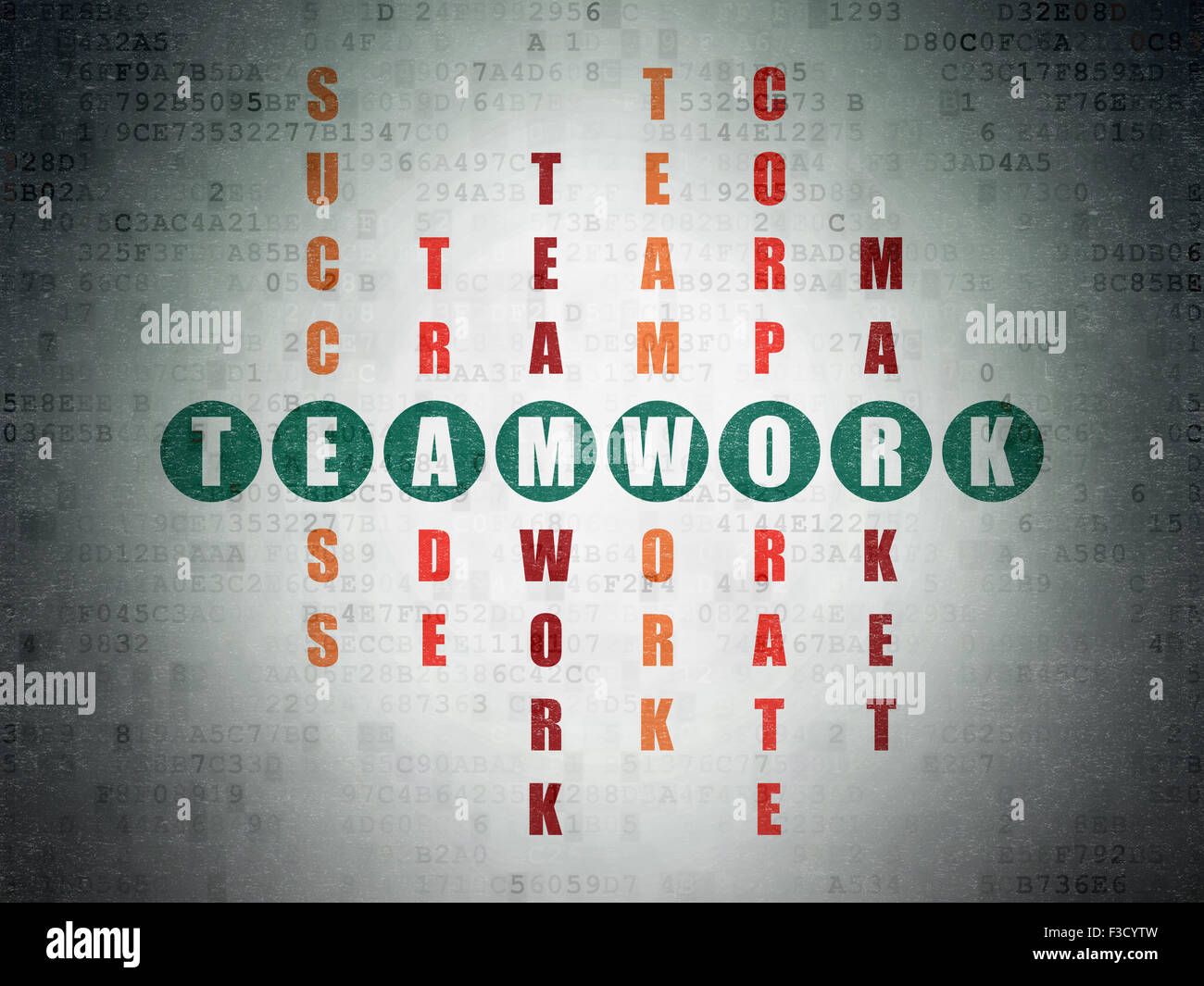 Business concept: Teamwork in Crossword Puzzle Stock Photo - Alamy