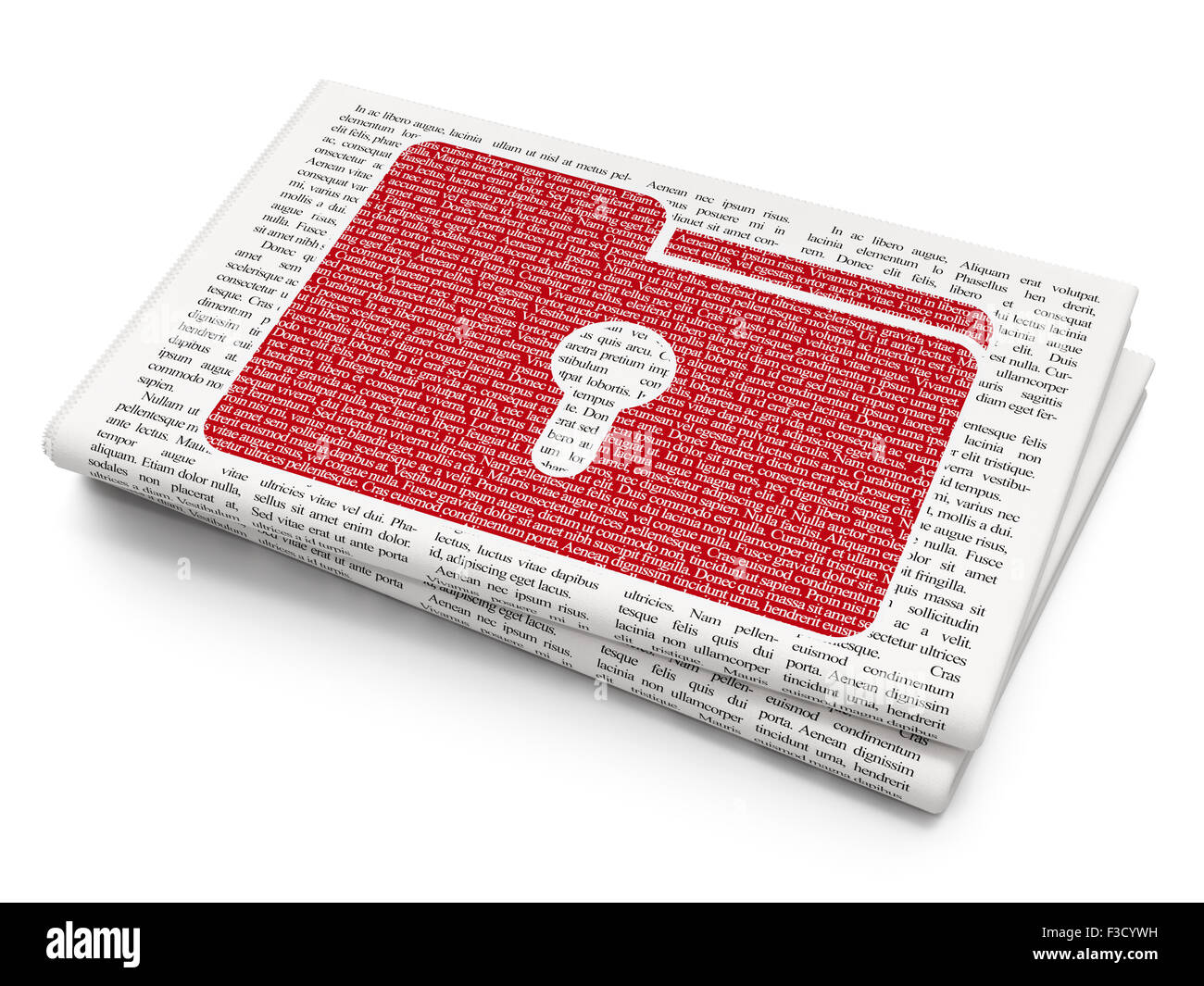 Business concept: Folder With Keyhole on Newspaper background Stock ...