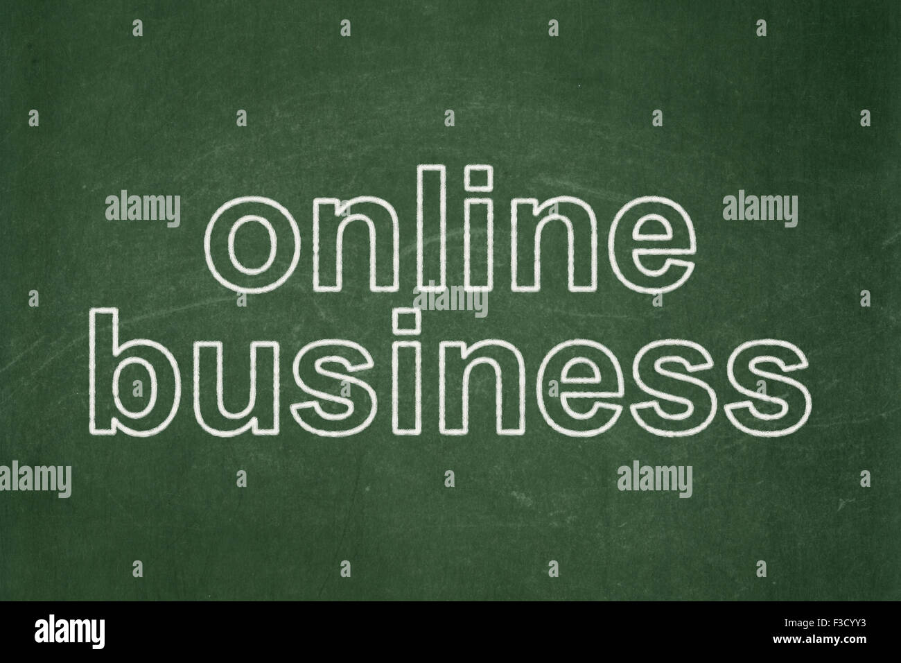 Finance concept: Online Business on chalkboard background Stock Photo - Alamy