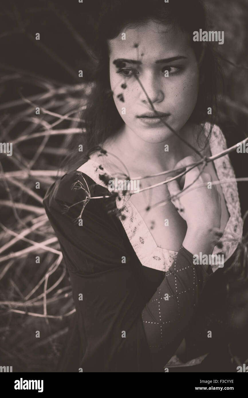 Beautiful medieval woman Stock Photo - Alamy