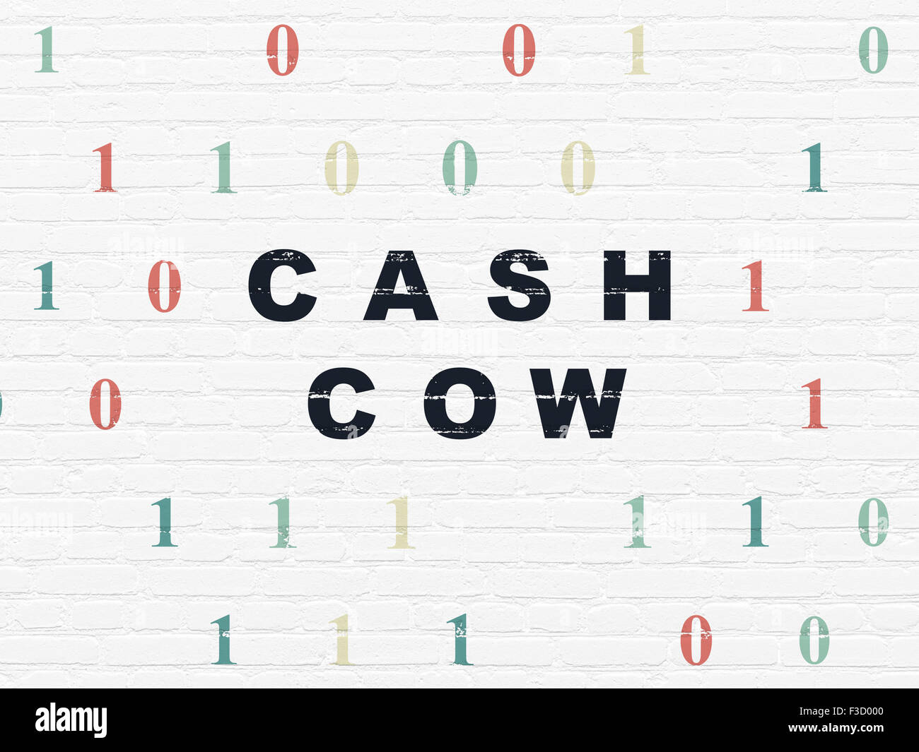 Finance concept: Cash Cow on wall background Stock Photo - Alamy