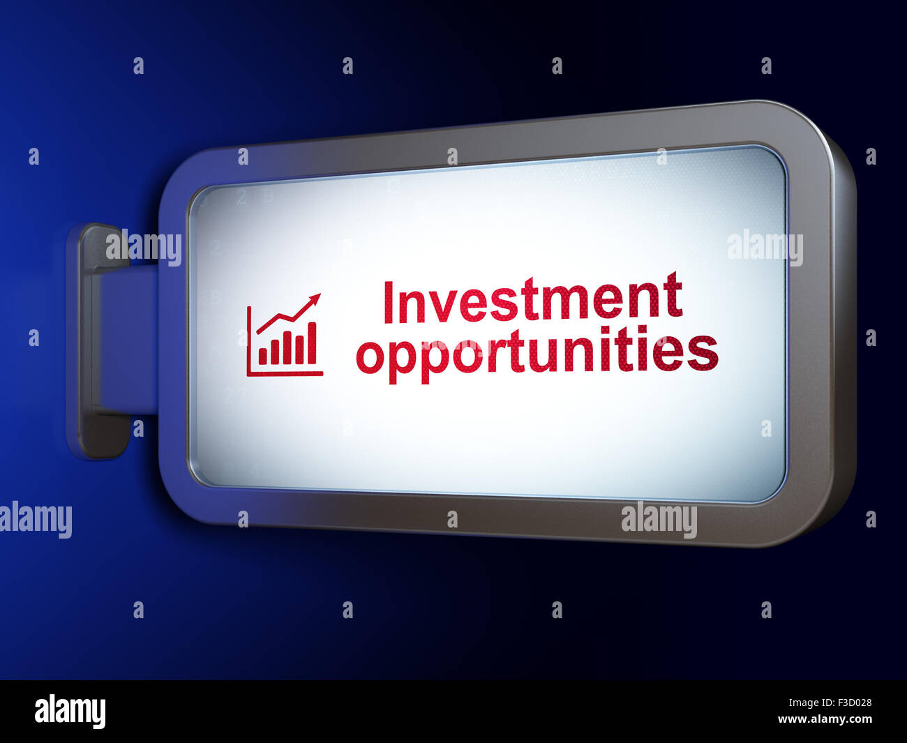 Business concept: Investment Opportunities and Growth Graph on ...