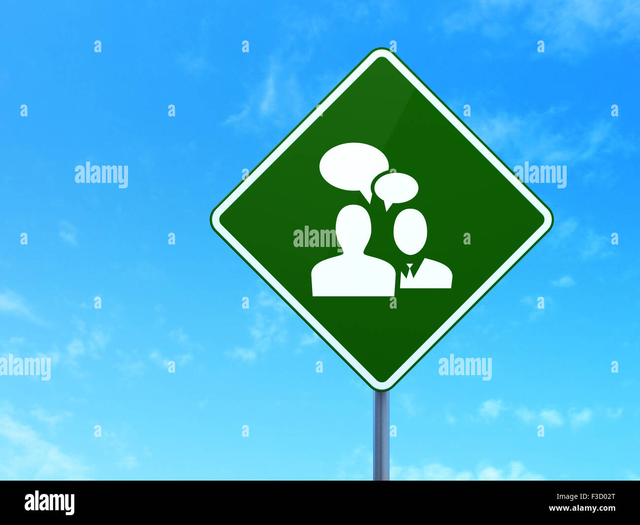 Business concept: Business Meeting on road sign background Stock Photo ...