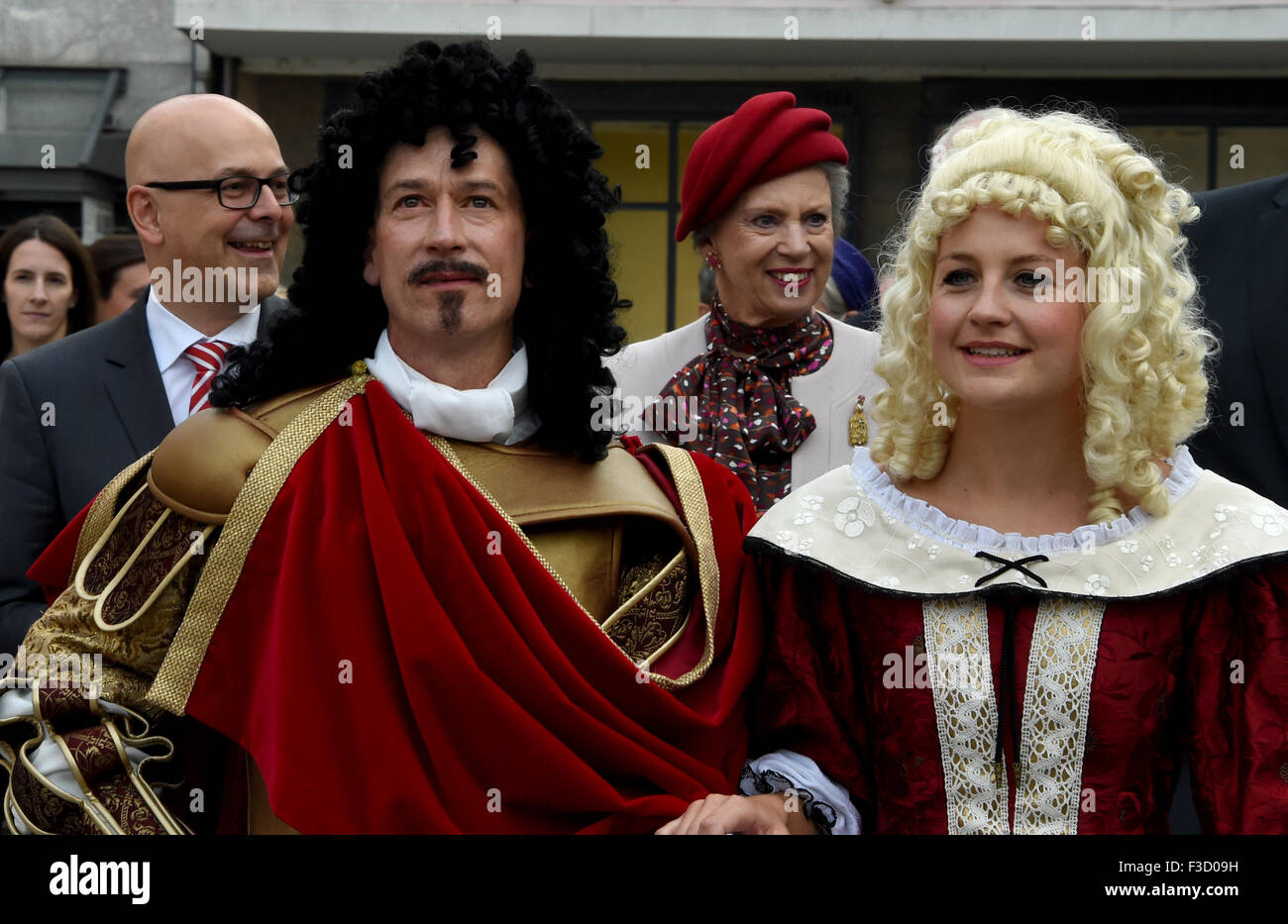 Princess Benedikte of Denmark (back, R) and minister president of ...