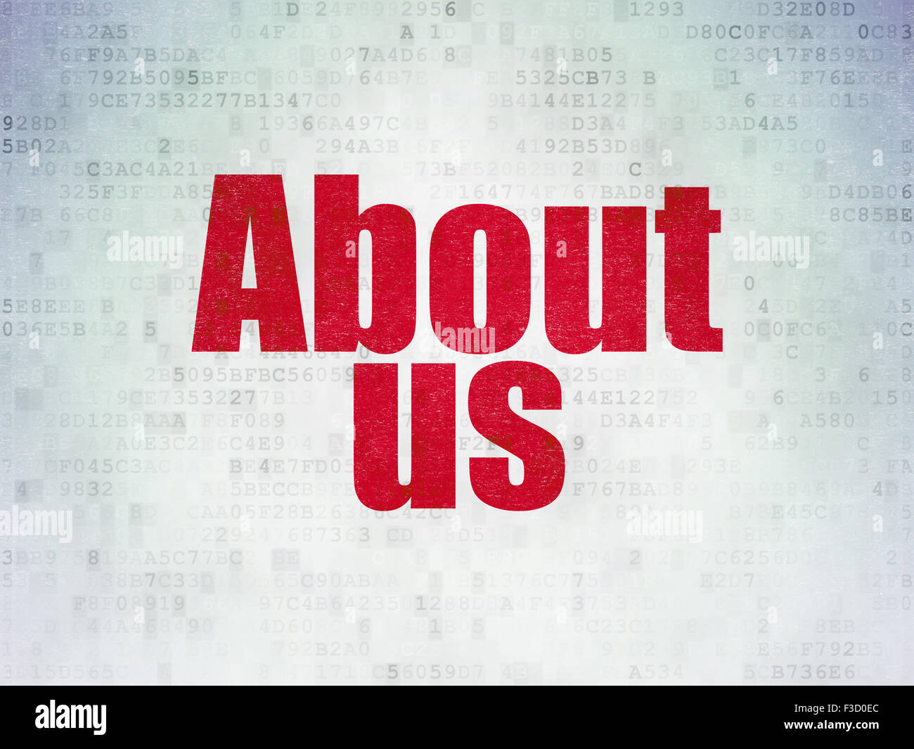 Marketing concept: Painted red word About Us on Digital Paper ...
