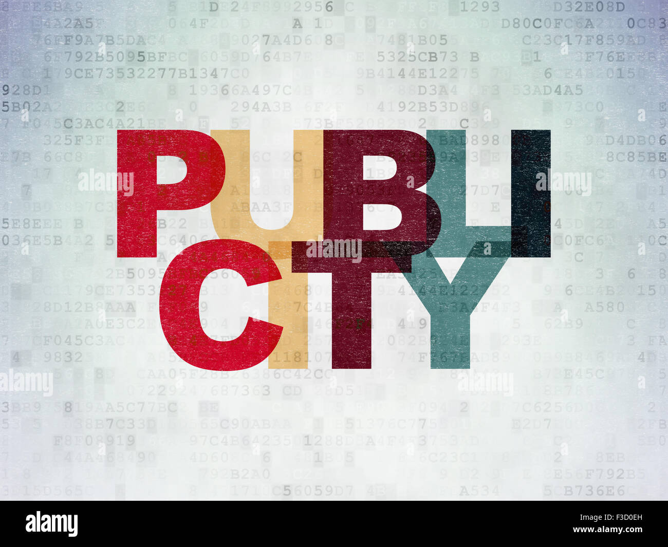 Marketing concept: Painted multicolor text Publicity on Digital Paper ...