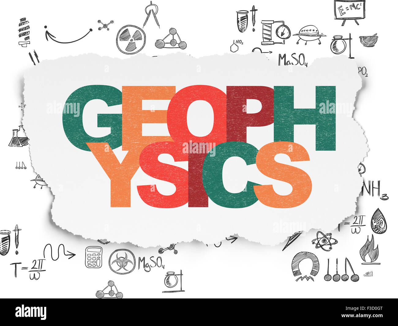 Science concept: Geophysics on Torn Paper background Stock Photo - Alamy