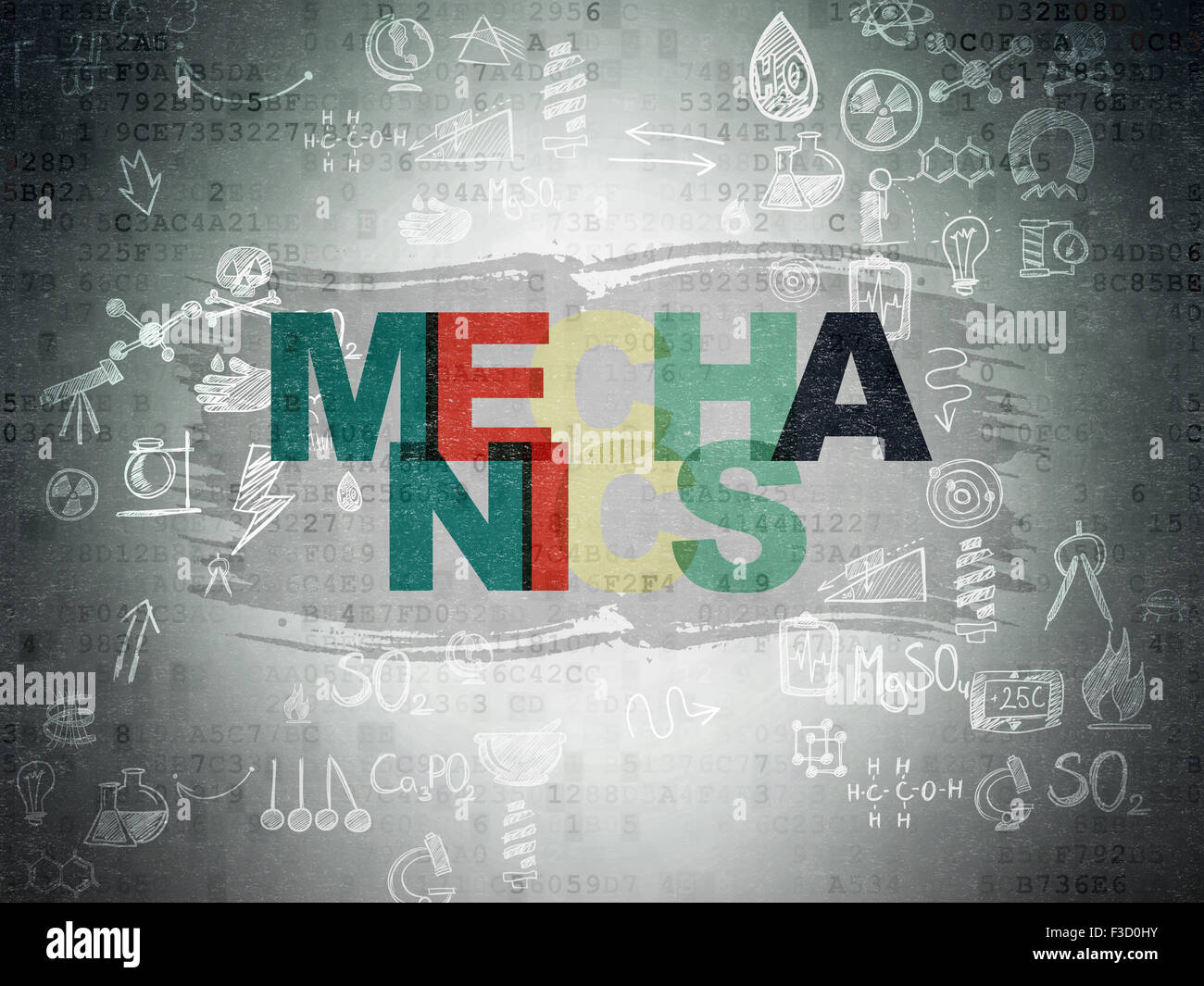 Science concept: Mechanics on Digital Paper background Stock Photo - Alamy