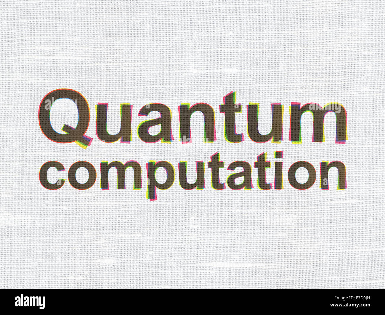 Science concept: Quantum Computation on fabric texture background Stock ...
