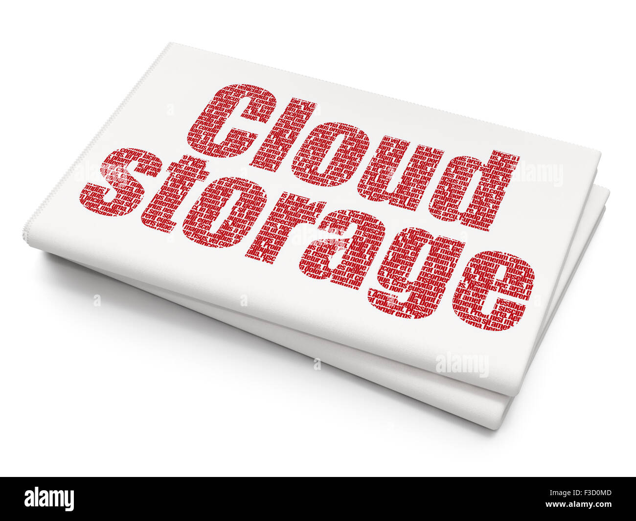 Cloud computing concept: Pixelated red text Cloud Storage on Blank ...