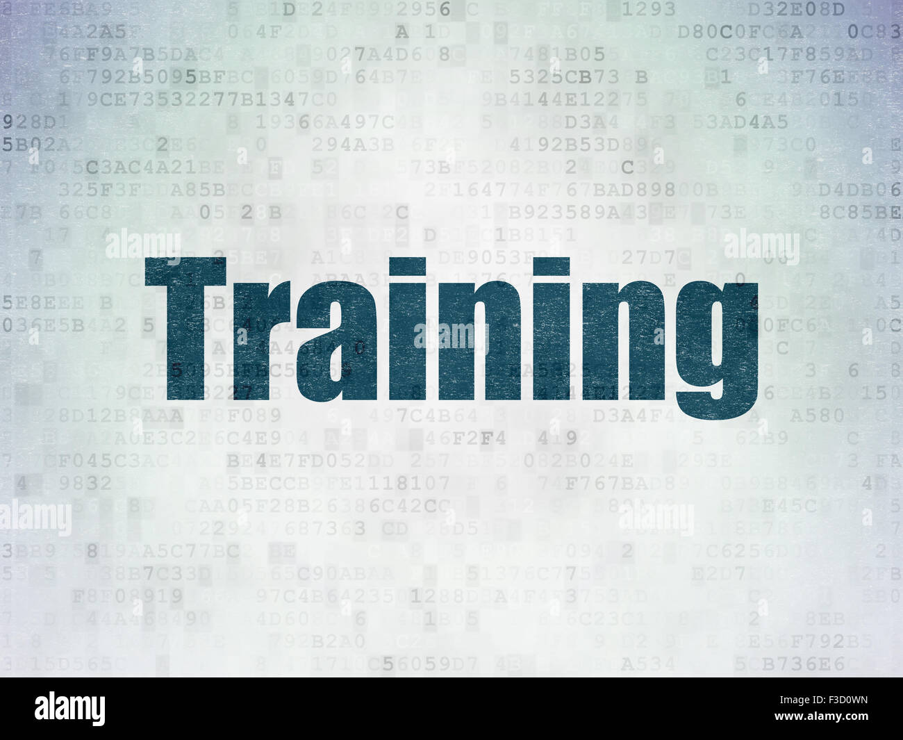 Education concept: Painted blue word Training on Digital Paper ...