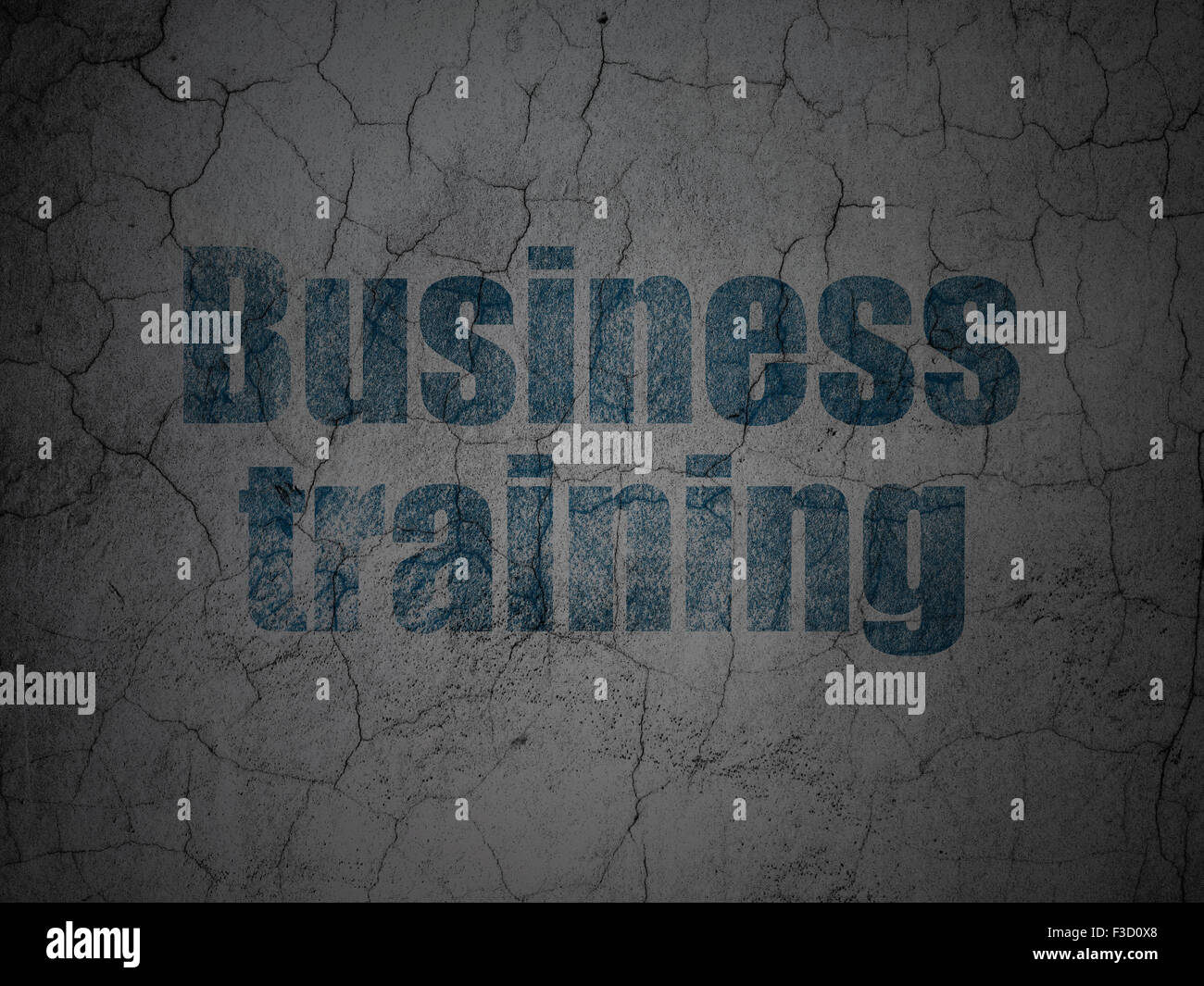 Education concept: Blue Business Training on grunge textured concrete ...