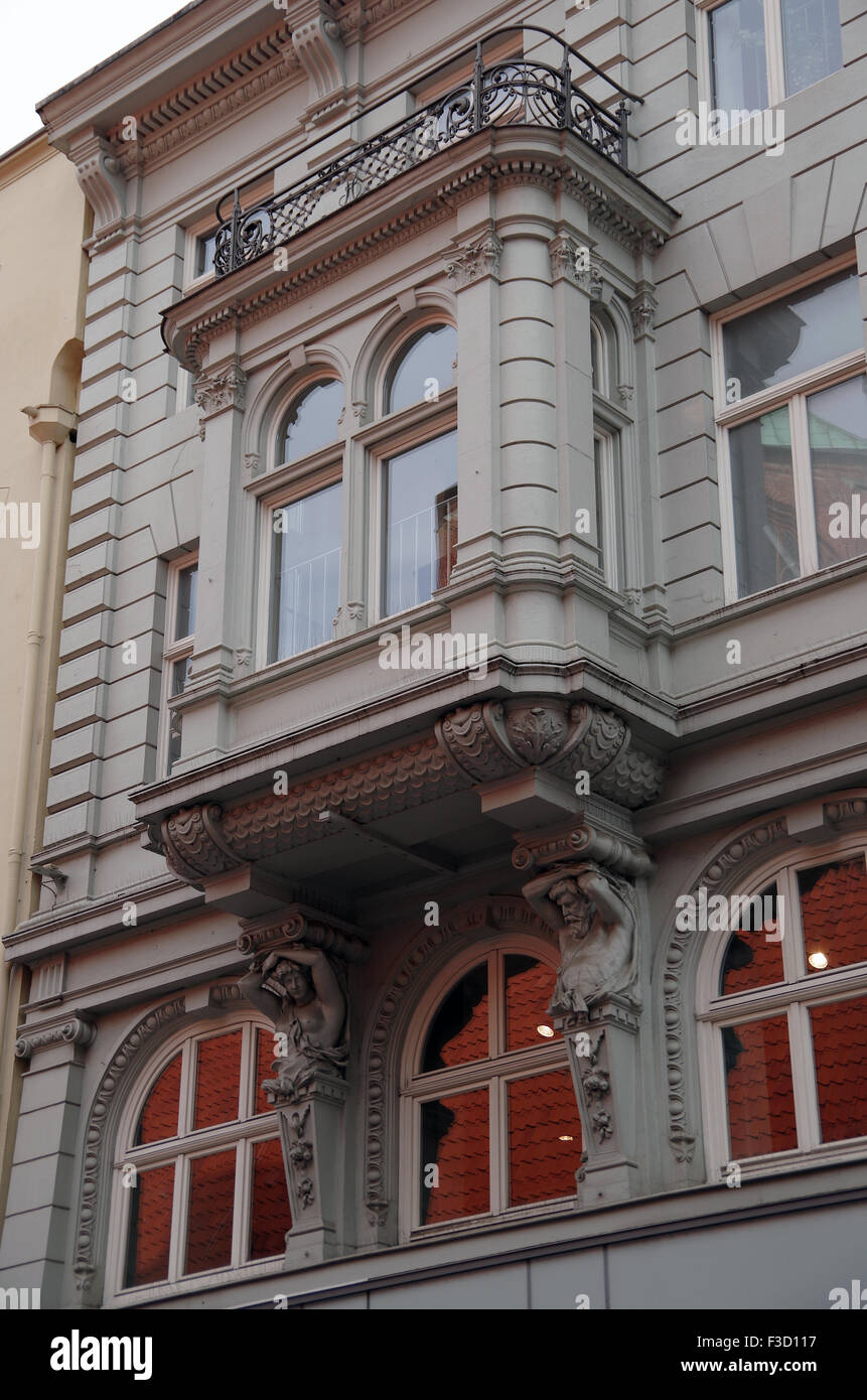 Bay window in Breitestrasse, Lubeck, Germany Stock Photo - Alamy