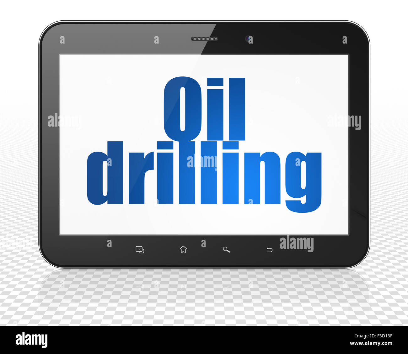 Industry concept: Tablet Pc Computer with blue text Oil Drilling on ...
