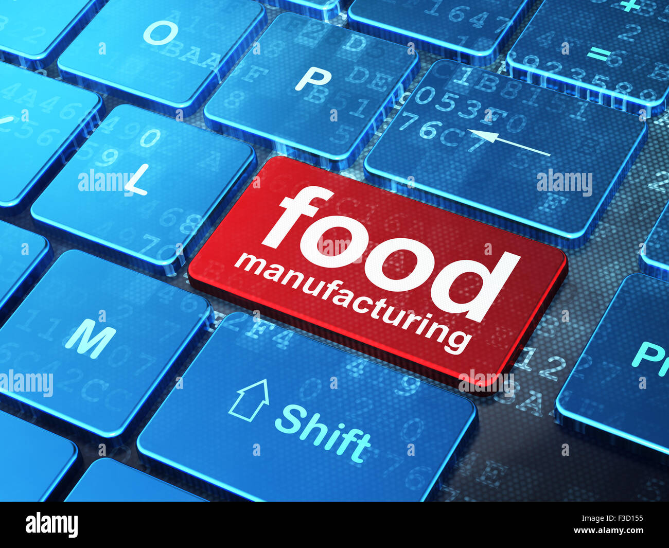 Manufacuring concept: computer keyboard with word Food Manufacturing on ...