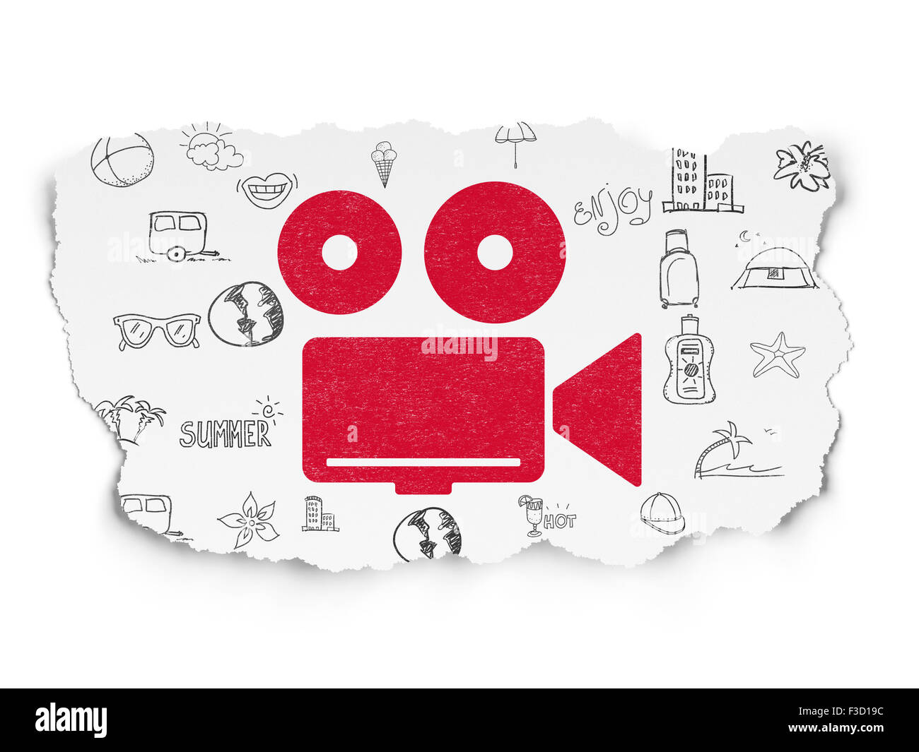 Concept cinema icons on Cut Out Stock Images & Pictures - Alamy