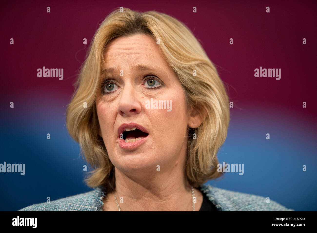 Manchester, UK. 5th October 2015. The Rt Hon Amber Rudd MP, Secretary ...