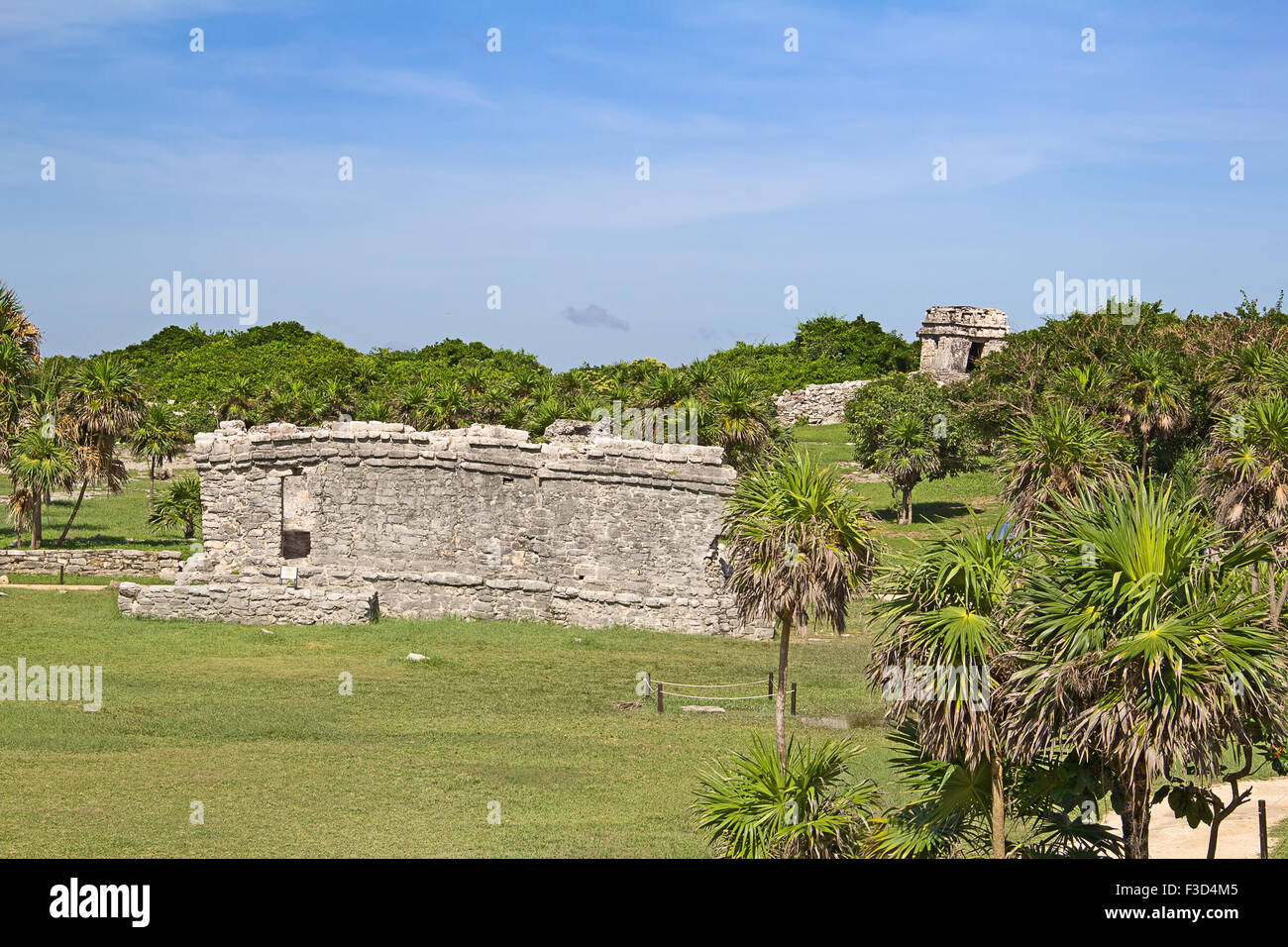 Ruins of the Mayan fortress and temple near Tulum, Mexico Stock Photo ...