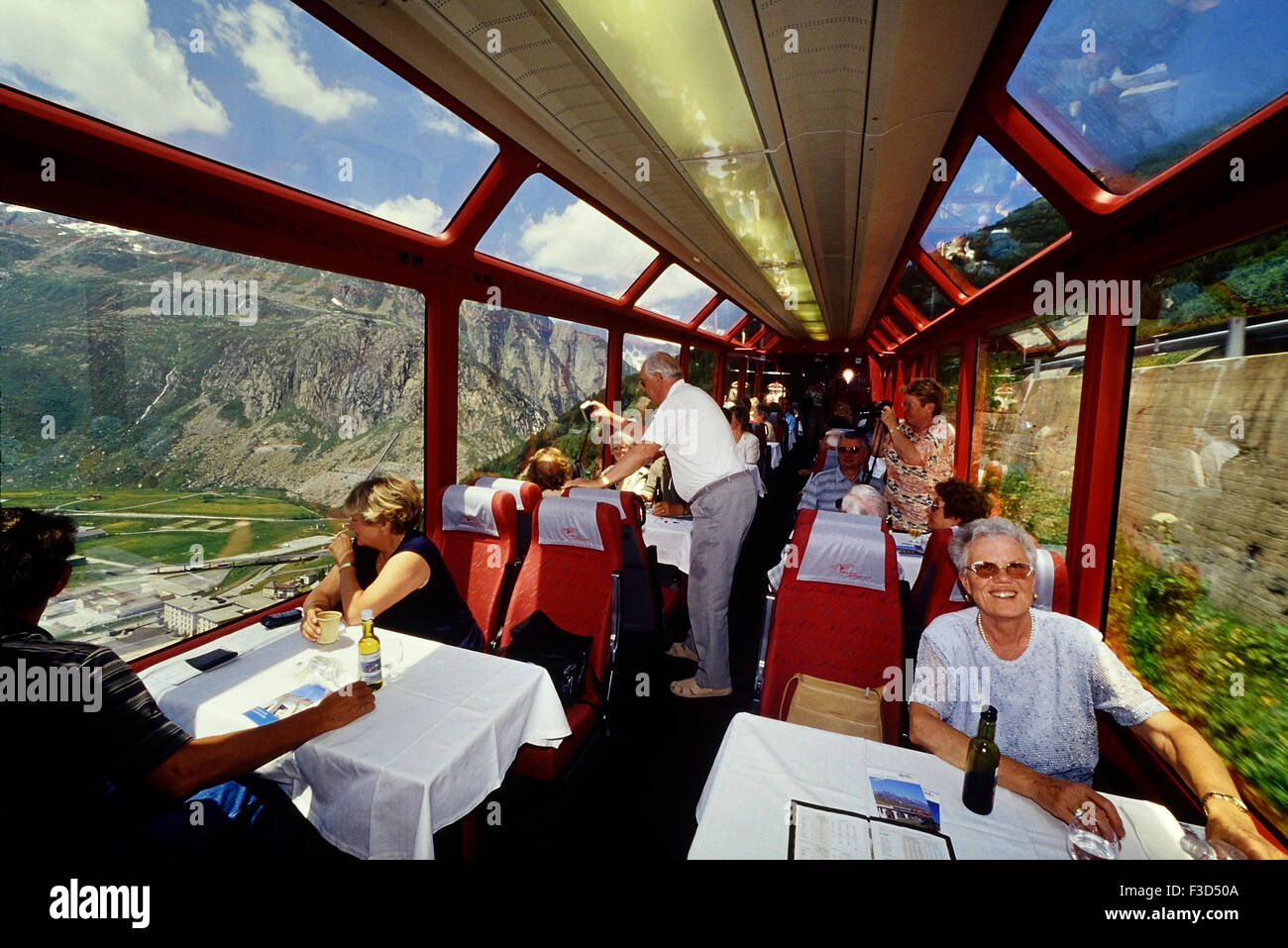 Glacier express switzerland passengers hi-res stock photography and ...