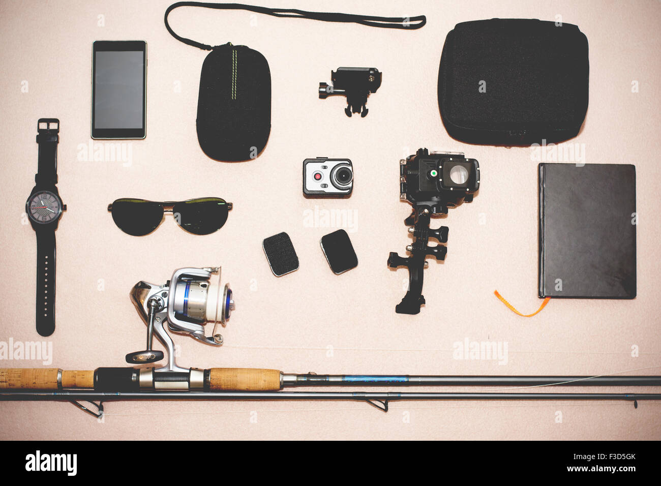 New technologies and gedgets and asseccories for men today, all objects ...