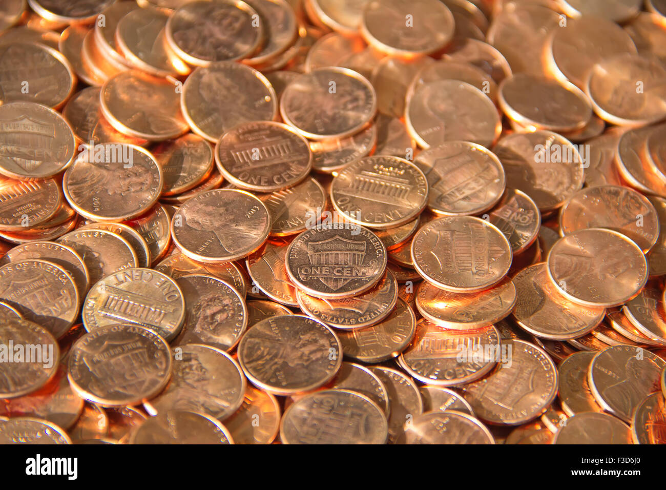 Huge pile of the US coins Stock Photo - Alamy