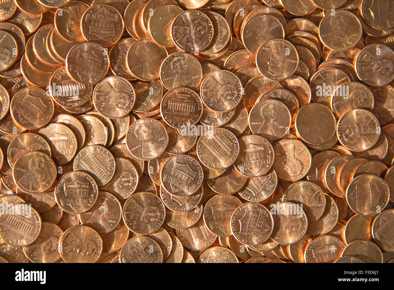 Huge pile of the US coins Stock Photo - Alamy